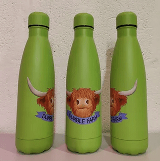 Dumble Farm 500ml hot and cold drinks bottle - Highland Cow Experiences ...